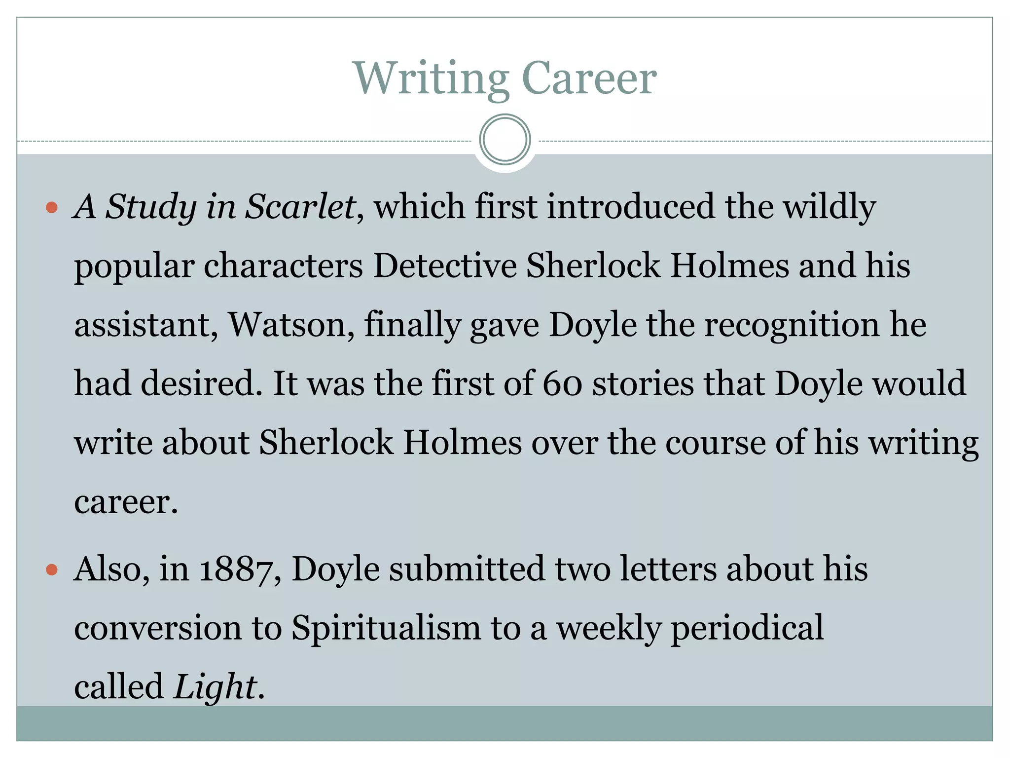 Sir Arthur Conan Doyle | PPTX