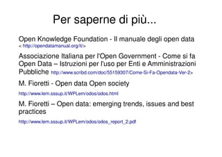 Cosa sono gli Open Data | PPT