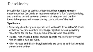diesel index aniline point and pour point of lubricating oil | PPT