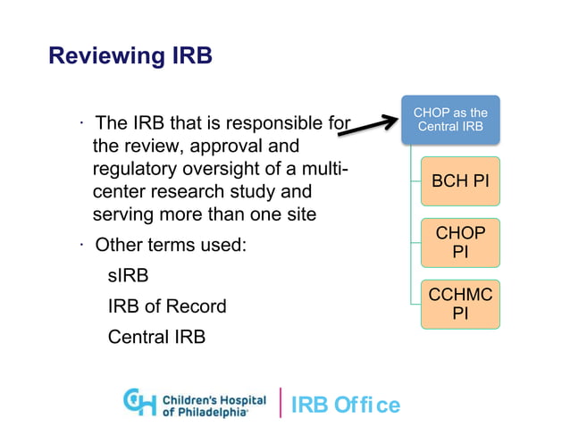 Single IRB Review of Clinical Research | PPTX | Medical Health