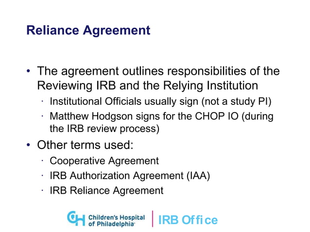 Single IRB Review of Clinical Research | PPTX | Medical Health