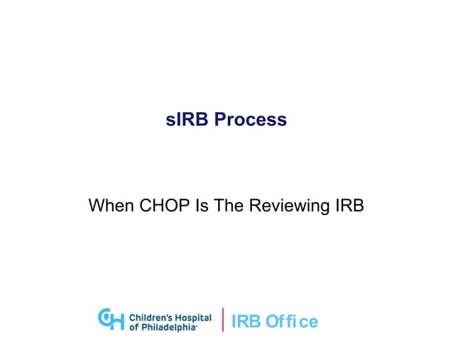 Single IRB Review of Clinical Research | PPTX | Medical Health