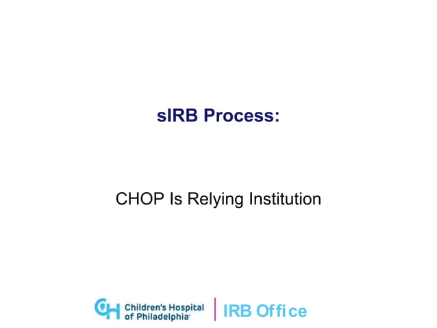 Single IRB Review of Clinical Research | PPTX | Medical Health