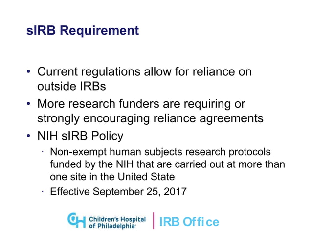 Single IRB Review of Clinical Research | PPTX | Medical Health