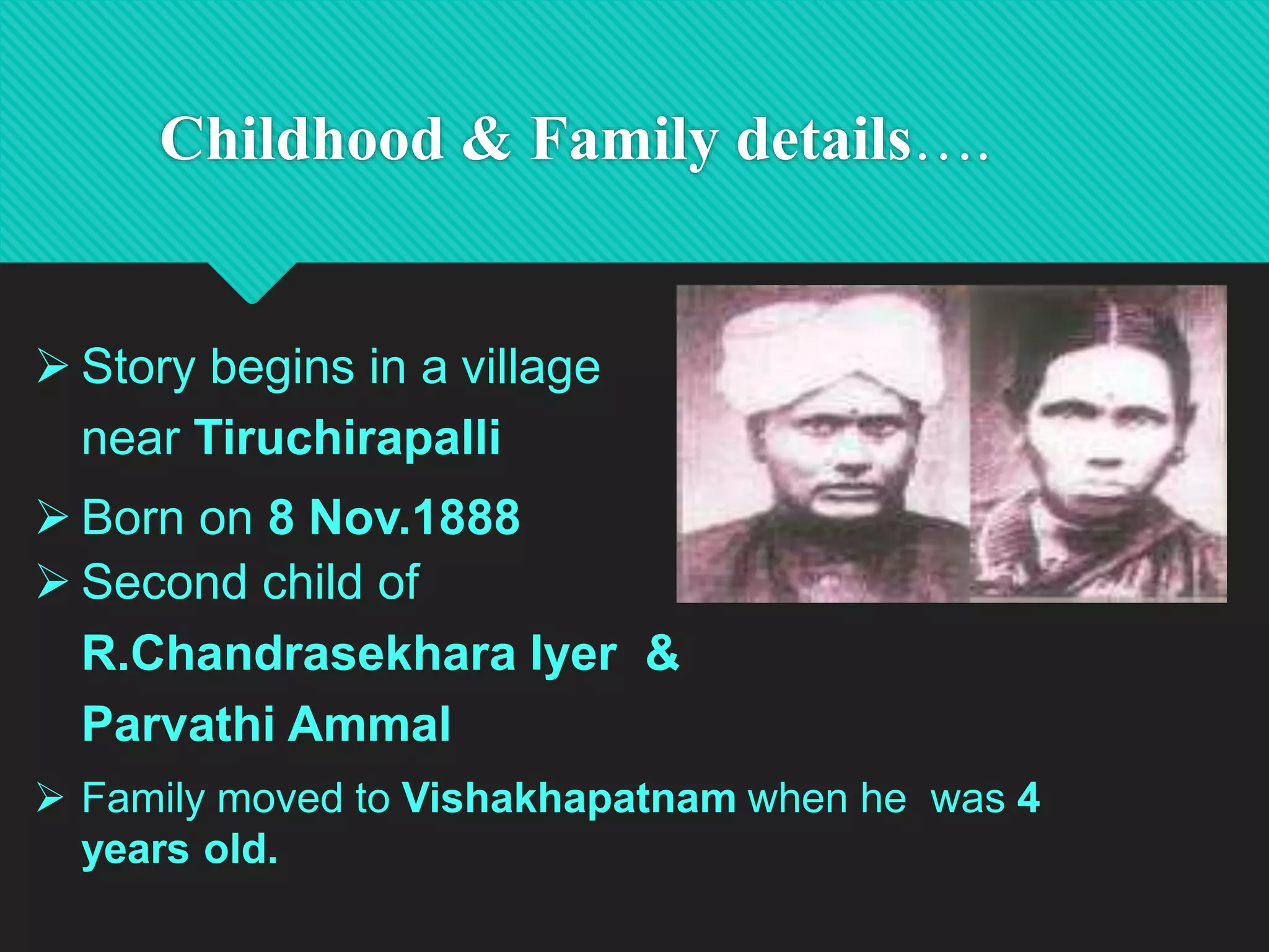 Sir C.V. Raman Biography | PPTX