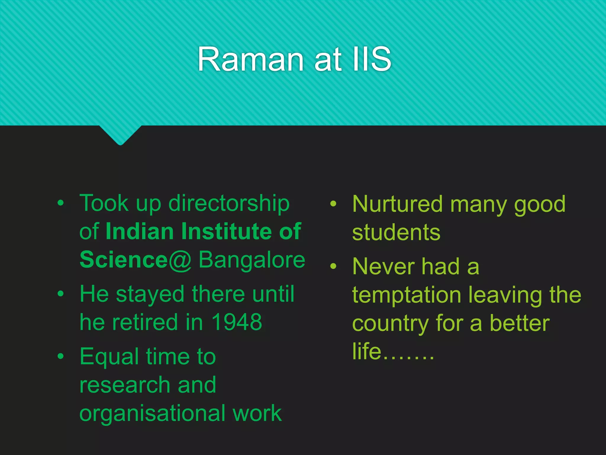 Sir C.V. Raman Biography | PPTX