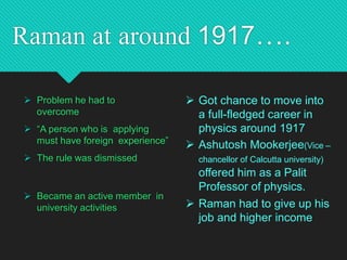 Sir C.V. Raman Biography | PPT