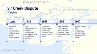 Sir Creek Conflict: History and its importance | PPTX