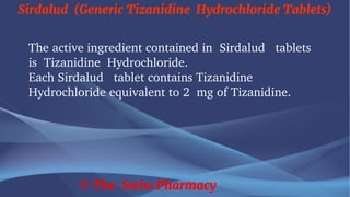 Sirdalud (Generic Tizanidine Hydrochloride Tablets) | PDF