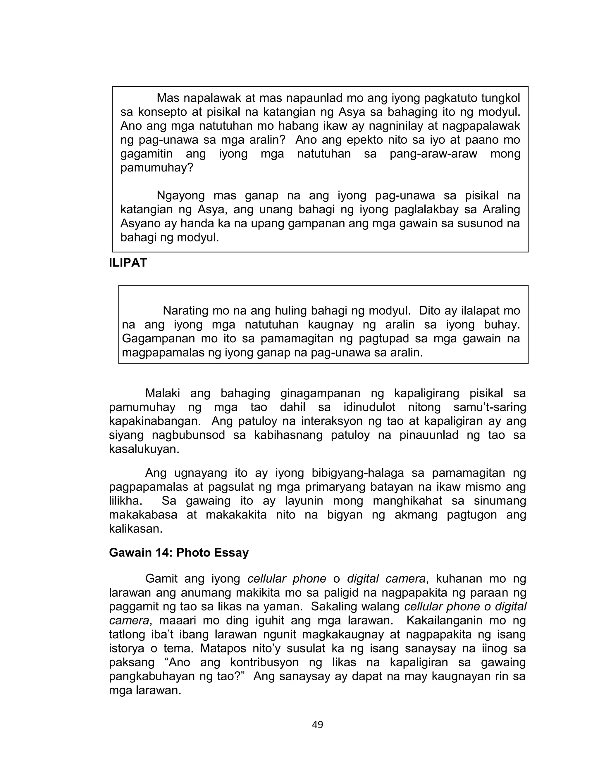 Kasaysayan ng Asya (modyul 1) Araling Panlipunan Grade 8 | PDF