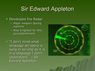 Sir Edward Victor Appleton | PDF