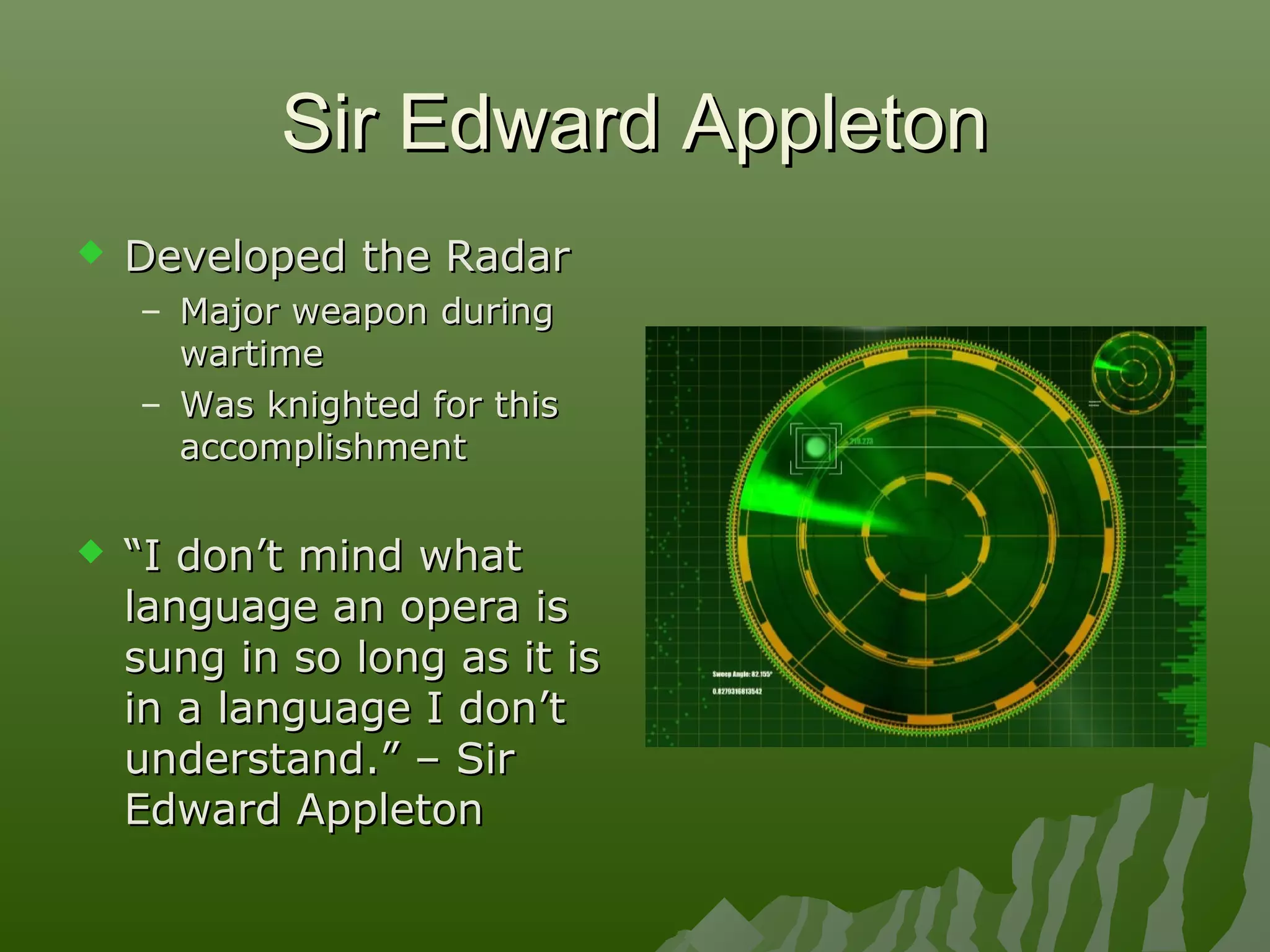 Sir Edward Victor Appleton | PPT