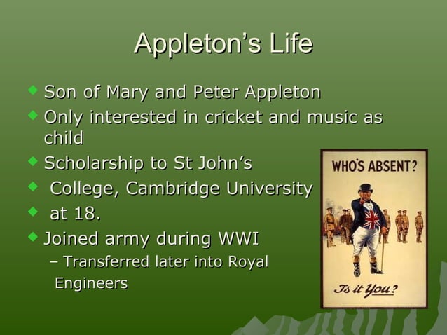 Sir Edward Victor Appleton | PPT