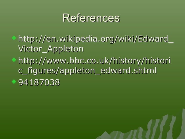 Sir Edward Victor Appleton | PPT