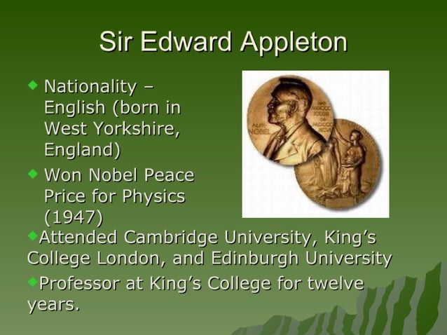 Sir edward victor_appleton | PPT