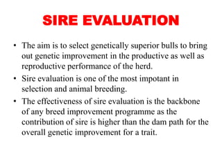 Sire evaluation | PPTX