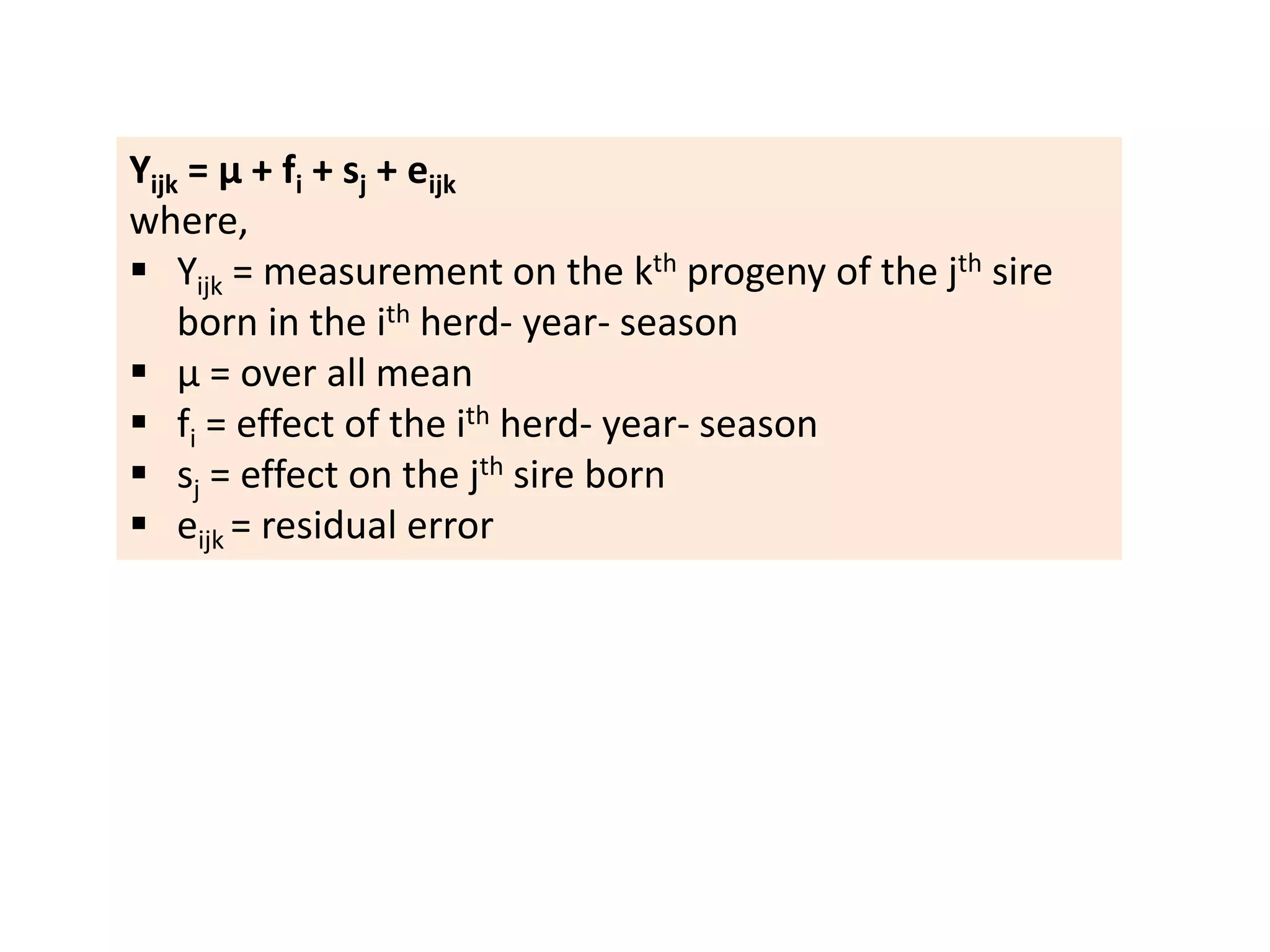 Sire evaluation | PPTX
