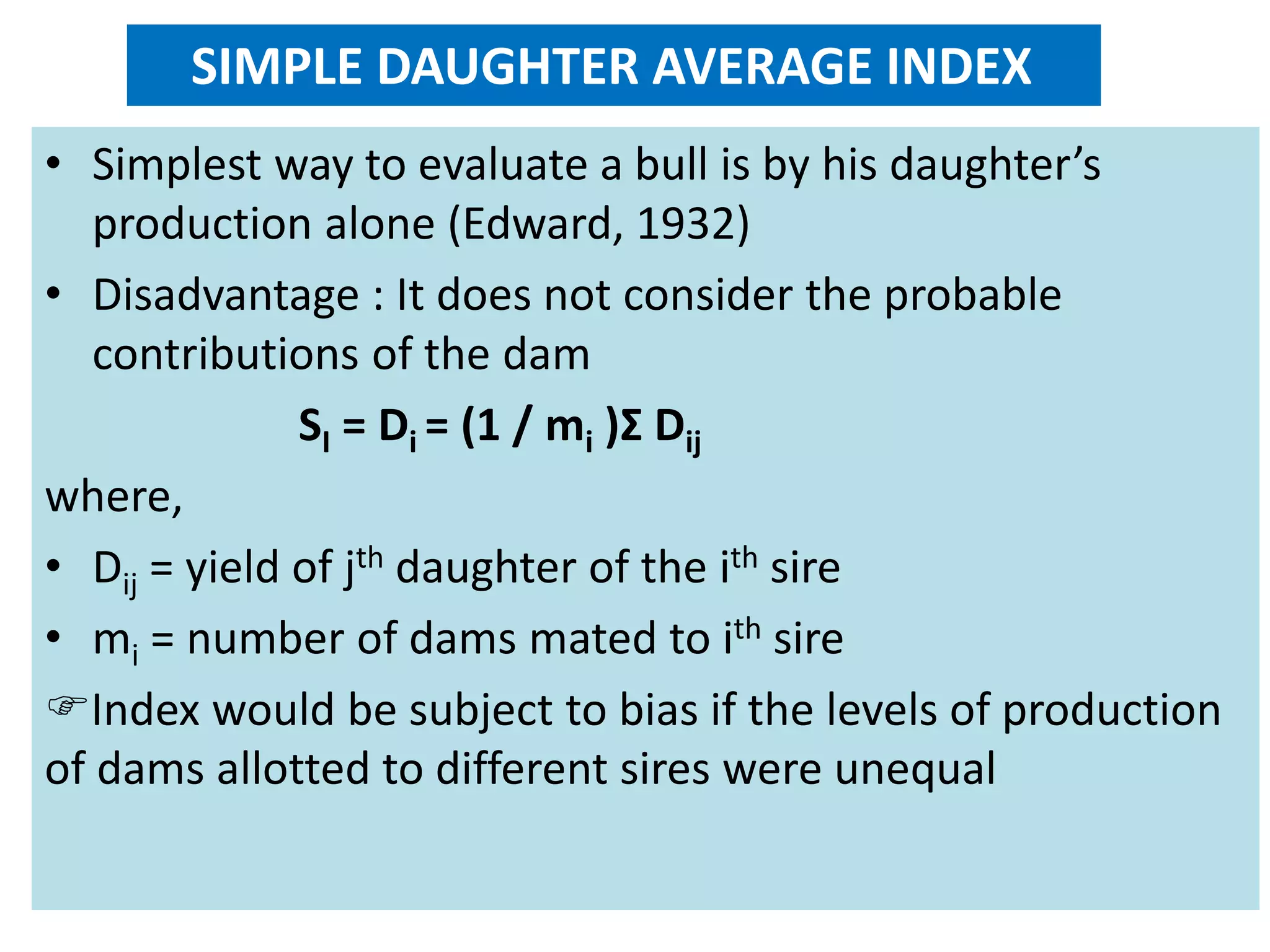 Sire evaluation | PPTX