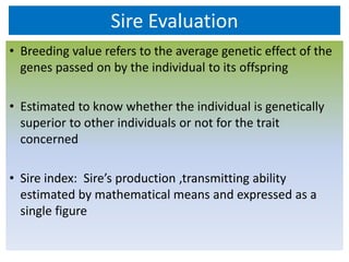 Sire evaluation | PPTX