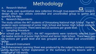 Research for the use of Enhancement Learning Sheet | PPTX