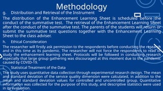 Research for the use of Enhancement Learning Sheet | PPTX