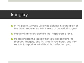 Siren Song and Allusions | PPTX | Poetry | Books and Literature