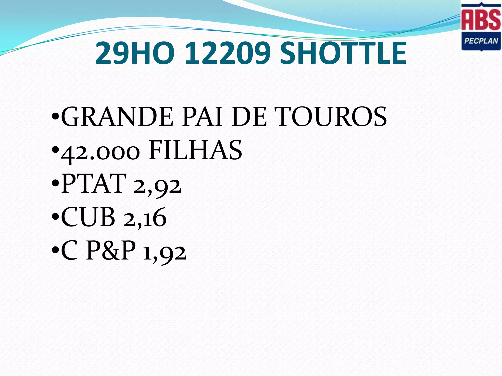 Sire summaries AGO 2011 - ABS Pecplan | PPTX | Auto Type | Automotive