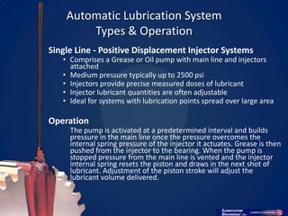 Automatic Lubrication Systems & Their Maintenance V1 | PPTX