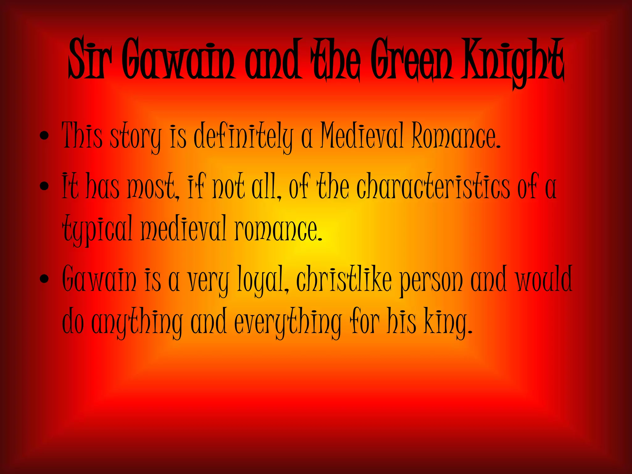 Sir gawain and the green knight | PPT