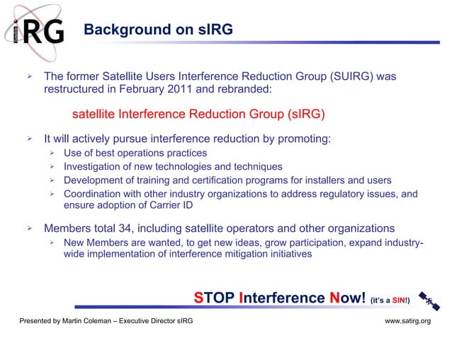 sIRG General PPT | PPT