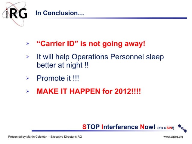 sIRG General PPT | PPT