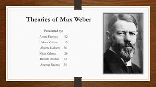 Theories of Max Weber/ | PPTX