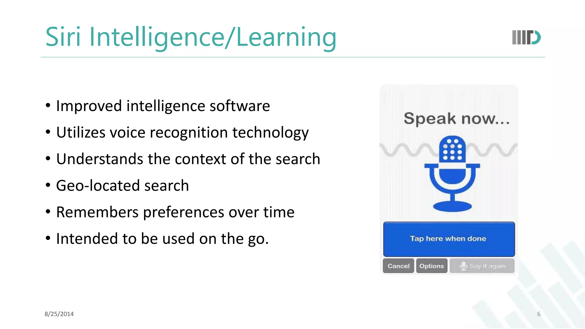 Siri voice controlled personal assistant | PPTX