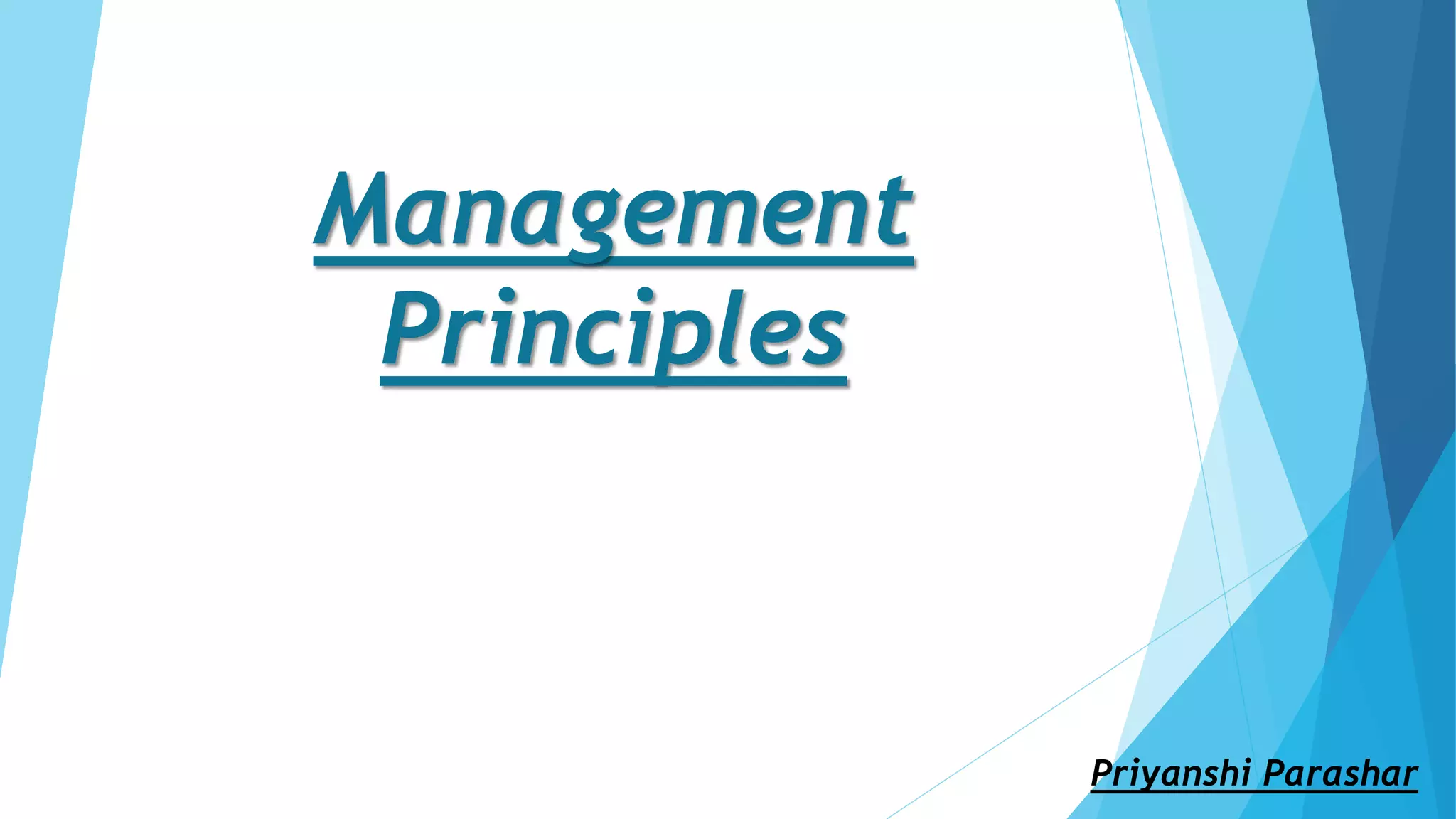 Management Principles | PPTX