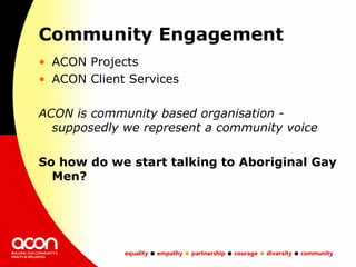 Who are you talking to? Aboriginal Gay Men in the Prevention Revolution ...