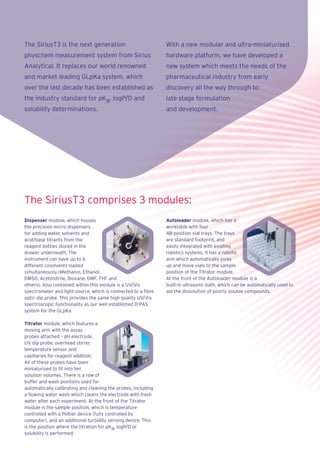 Sirius T3 Brochure | PDF