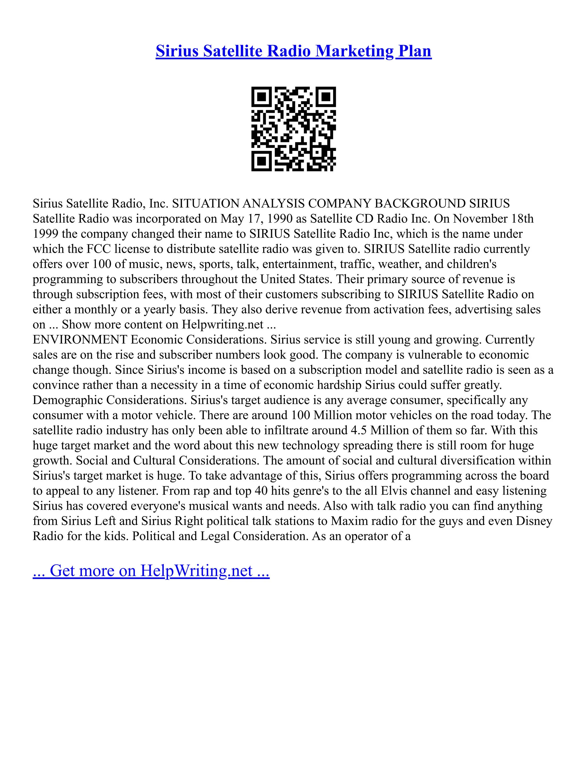 Sirius Xm Case | PDF