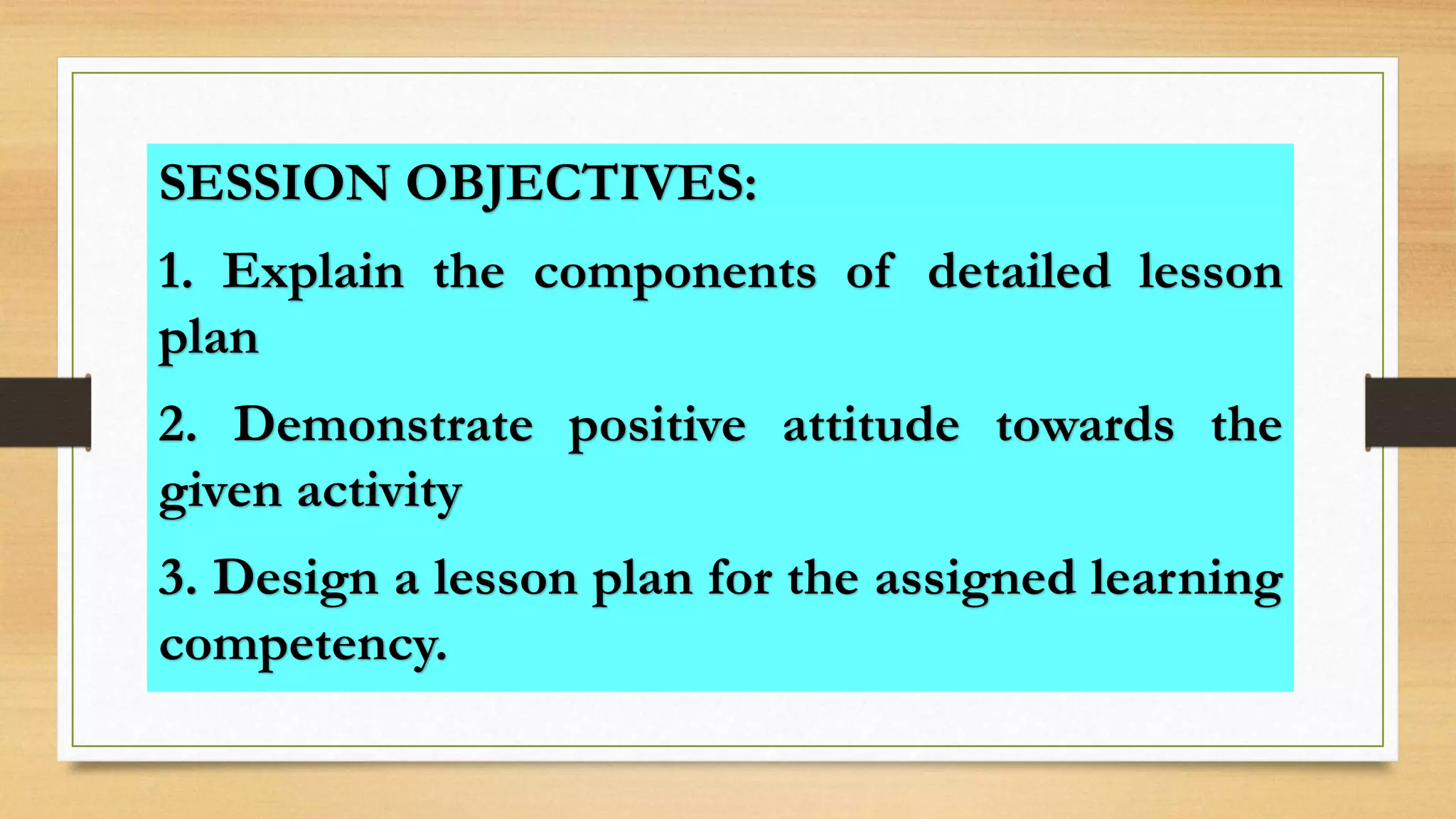 Detailed Lesson Plan Writing | PPTX