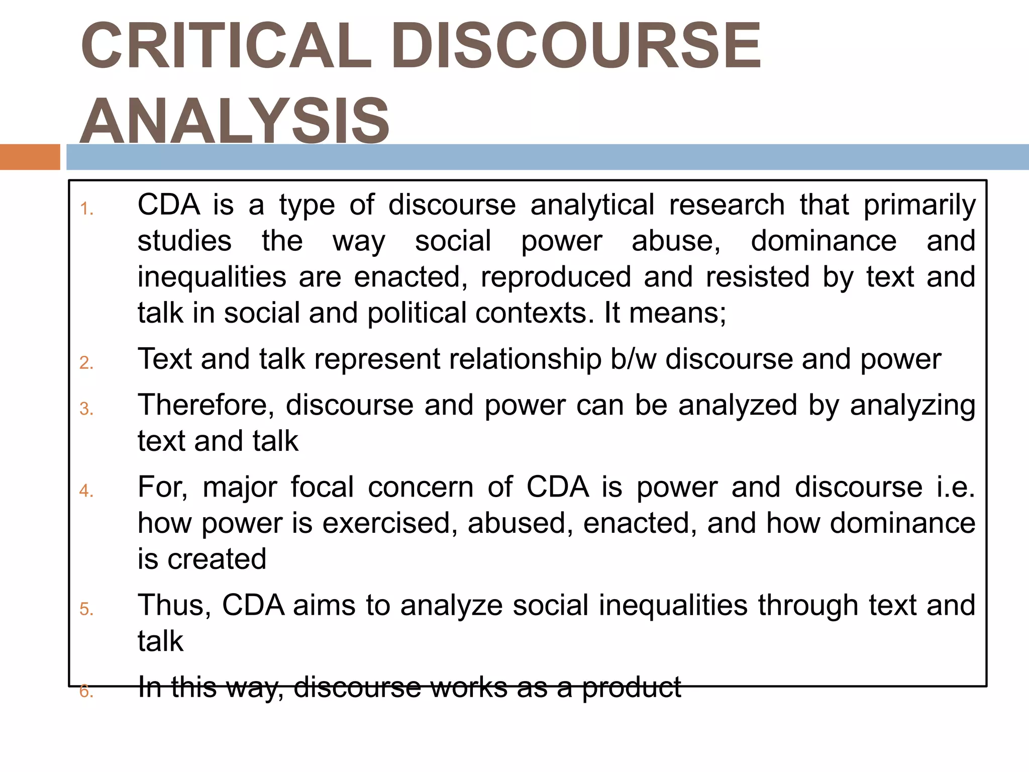 DISCOURSE AND POWER | PPTX