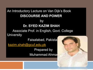 DISCOURSE AND POWER | PPTX