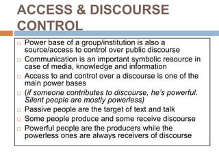 DISCOURSE AND POWER | PPTX