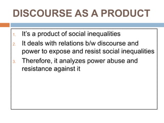 DISCOURSE AND POWER | PPTX