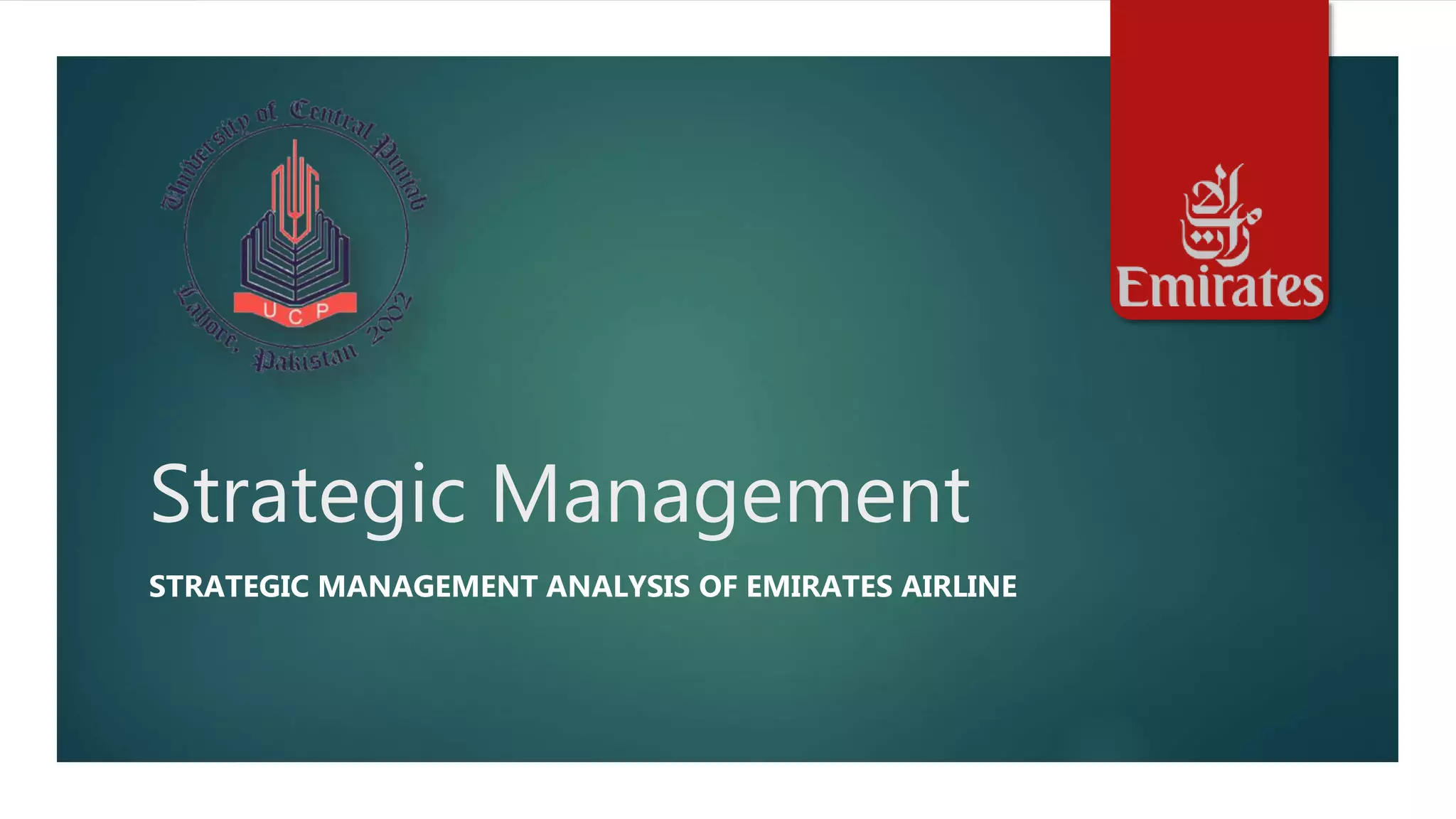 Emirates Strategic management analysis | PPTX