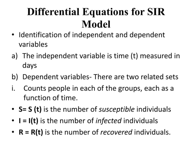 Sir model cat 1 (1) | PPTX | Infectious Diseases | Diseases and Conditions