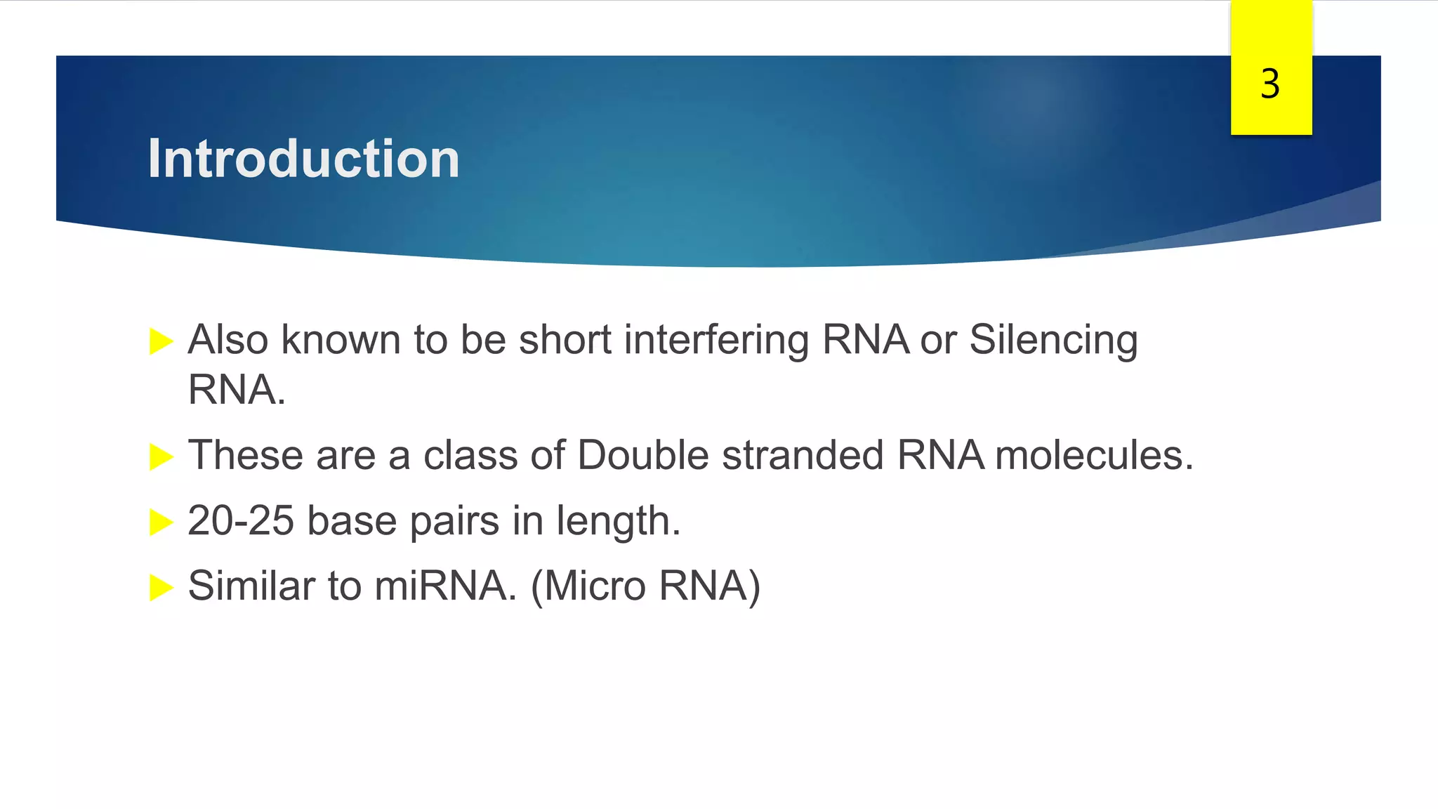 Small interfering RNA (SI RNA) | PPTX