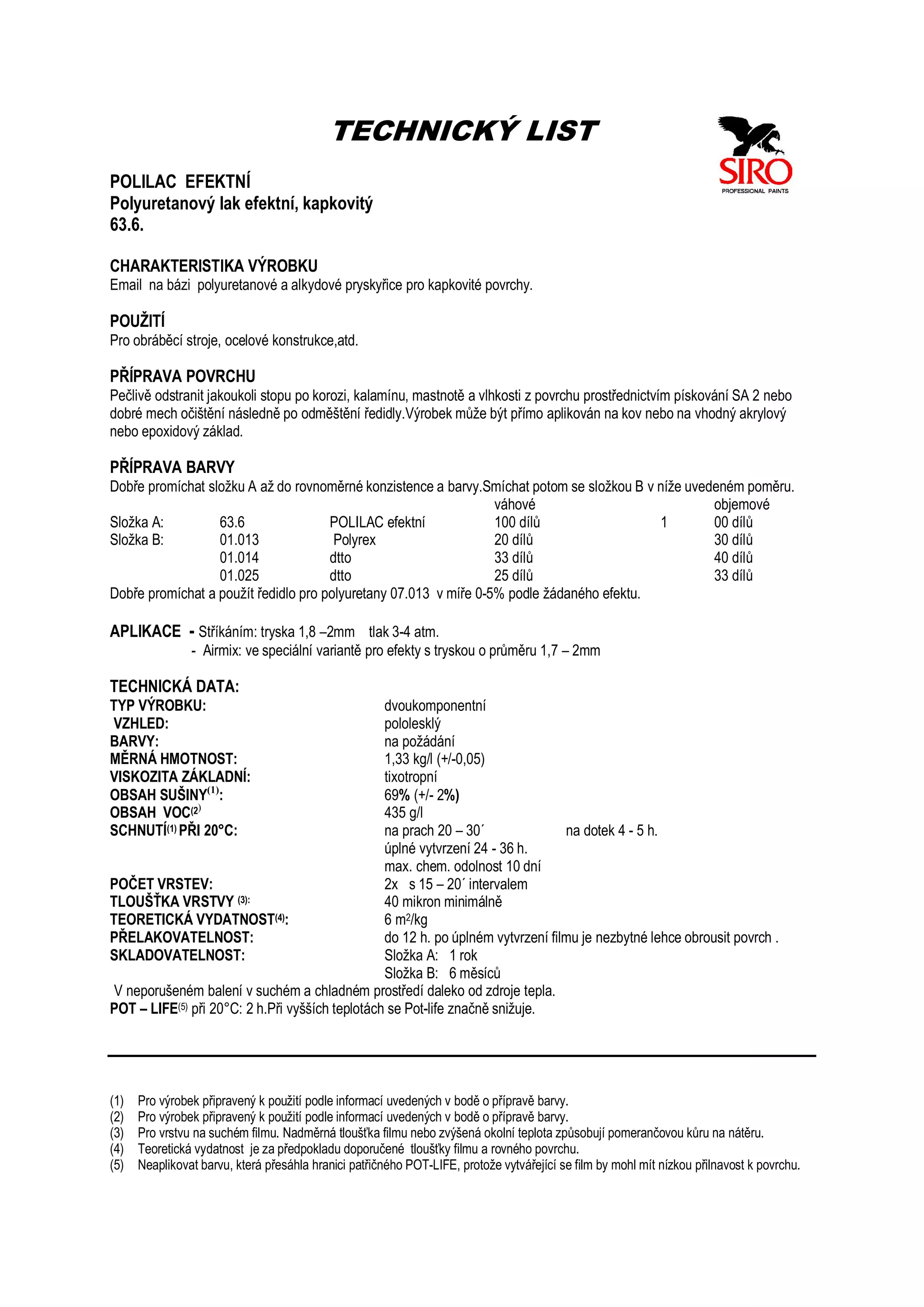 Siro technicky-list-63.6 | PDF