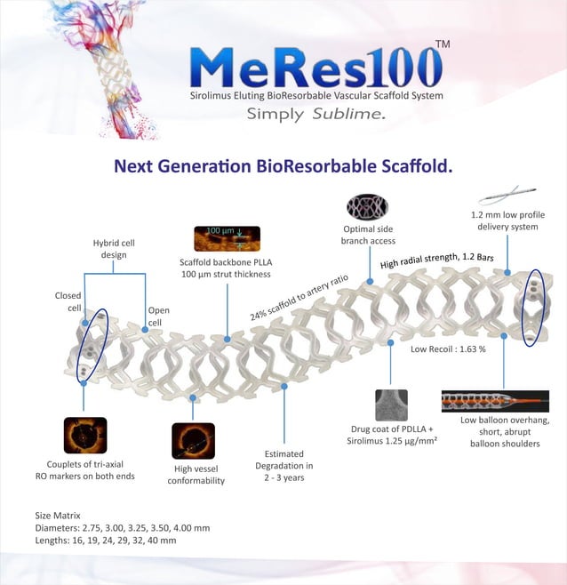 MeRes100: Sirolimus Eluting BioResorbable Vascular Scaffold System by ...