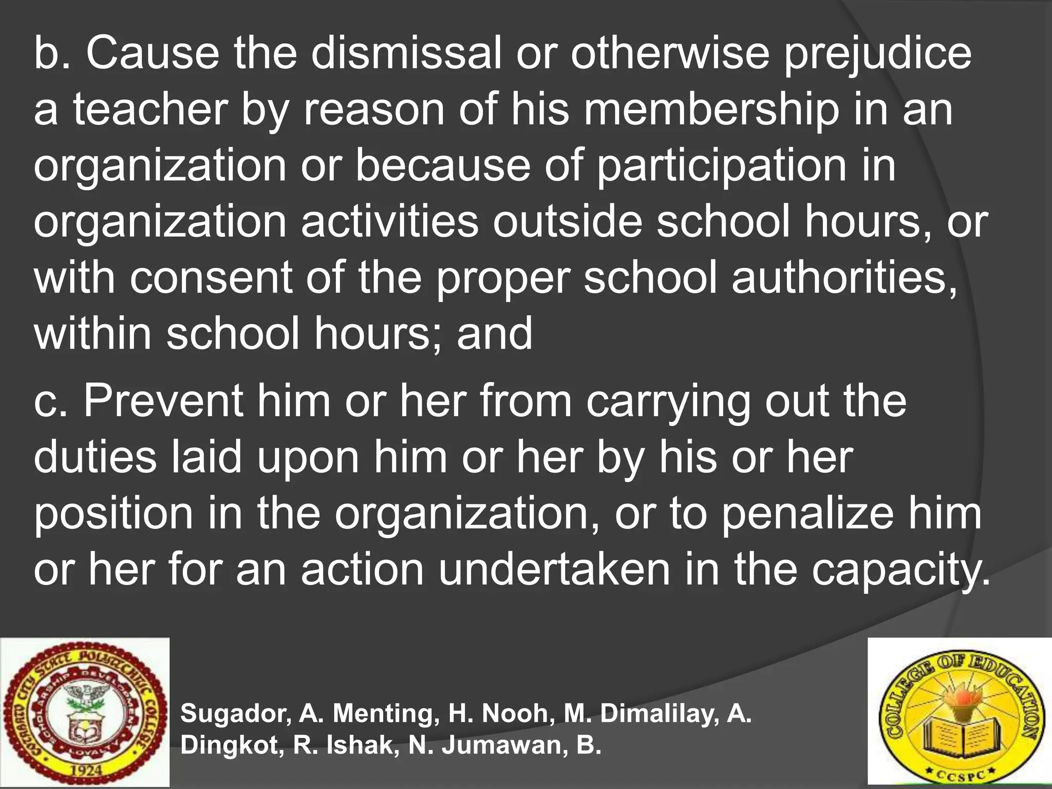 Legal Bases of the Teaching Profession | PPTX