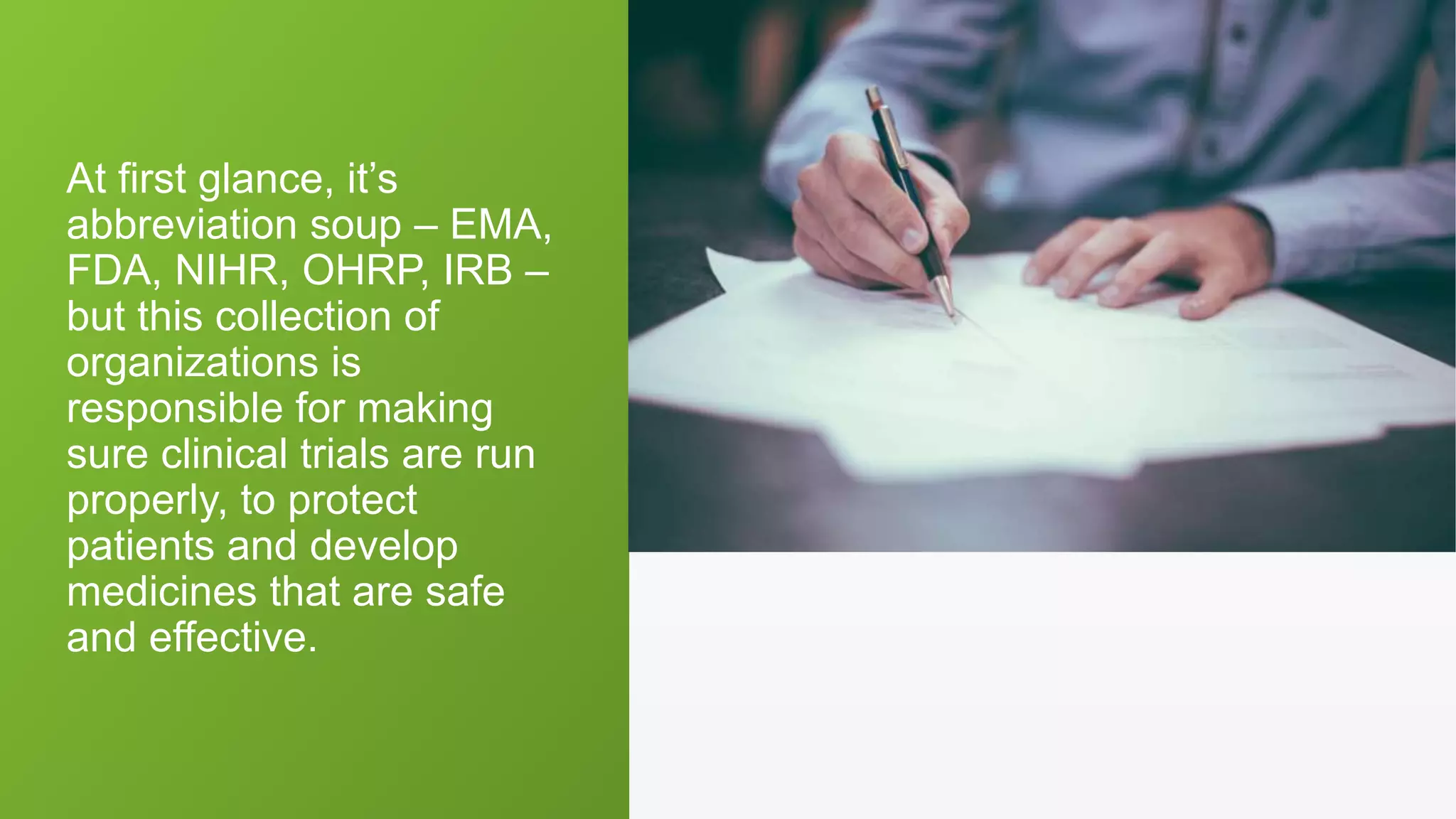 FDA, IRB, EMA… What Role Do Agencies Play In Clinical Trials? | PPT