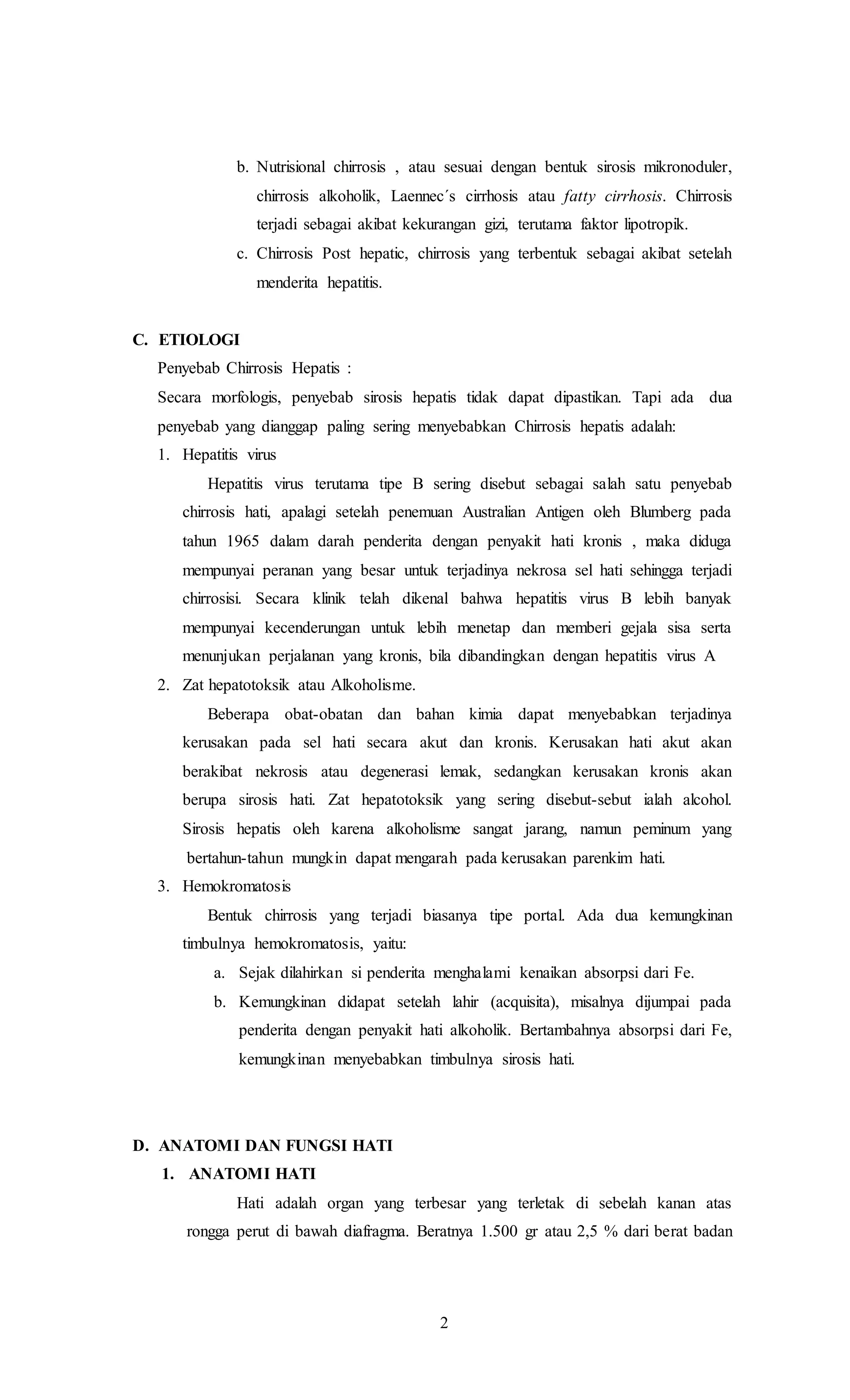 Sirosis hepatis | DOCX